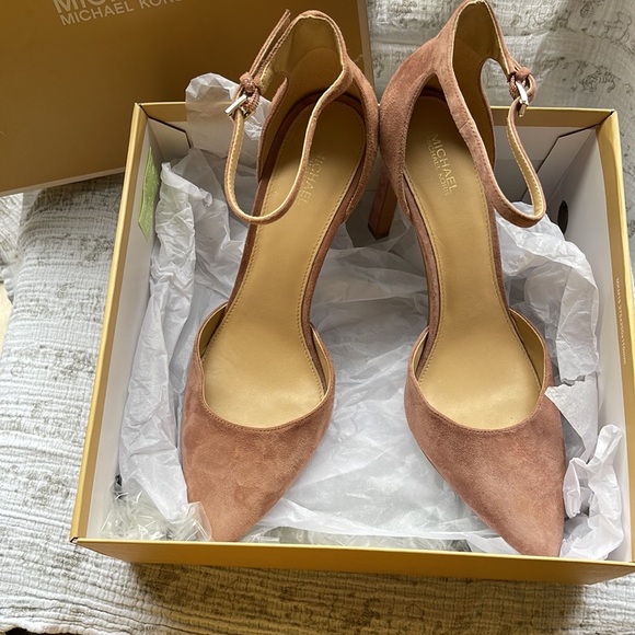 Michael Kors | Shoes | Michael Kors Lisa Pump Ankle Strap Heels M ...